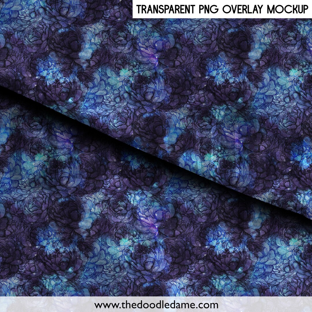 Transparent PNG Overlay Mockup of Flat Lay Fabric With a Fold - Basic ...