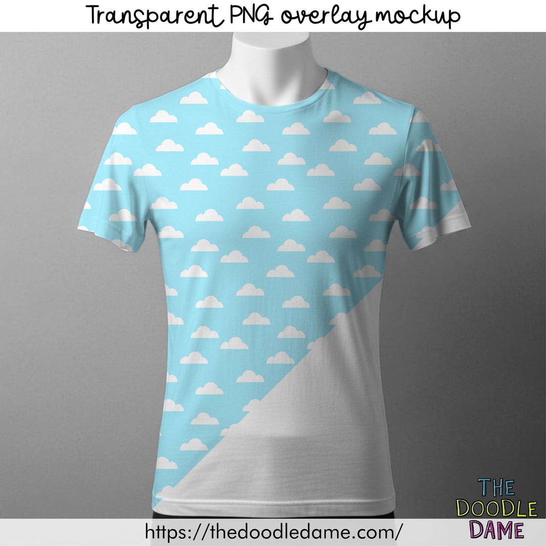 Transparent PNG Overlay Mockup of a Mens T Shirt on a Mannequin - Basic ...