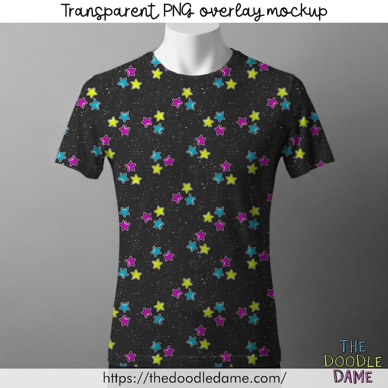 Transparent PNG Overlay Mockup of a Mens T Shirt on a Mannequin - Basic ...
