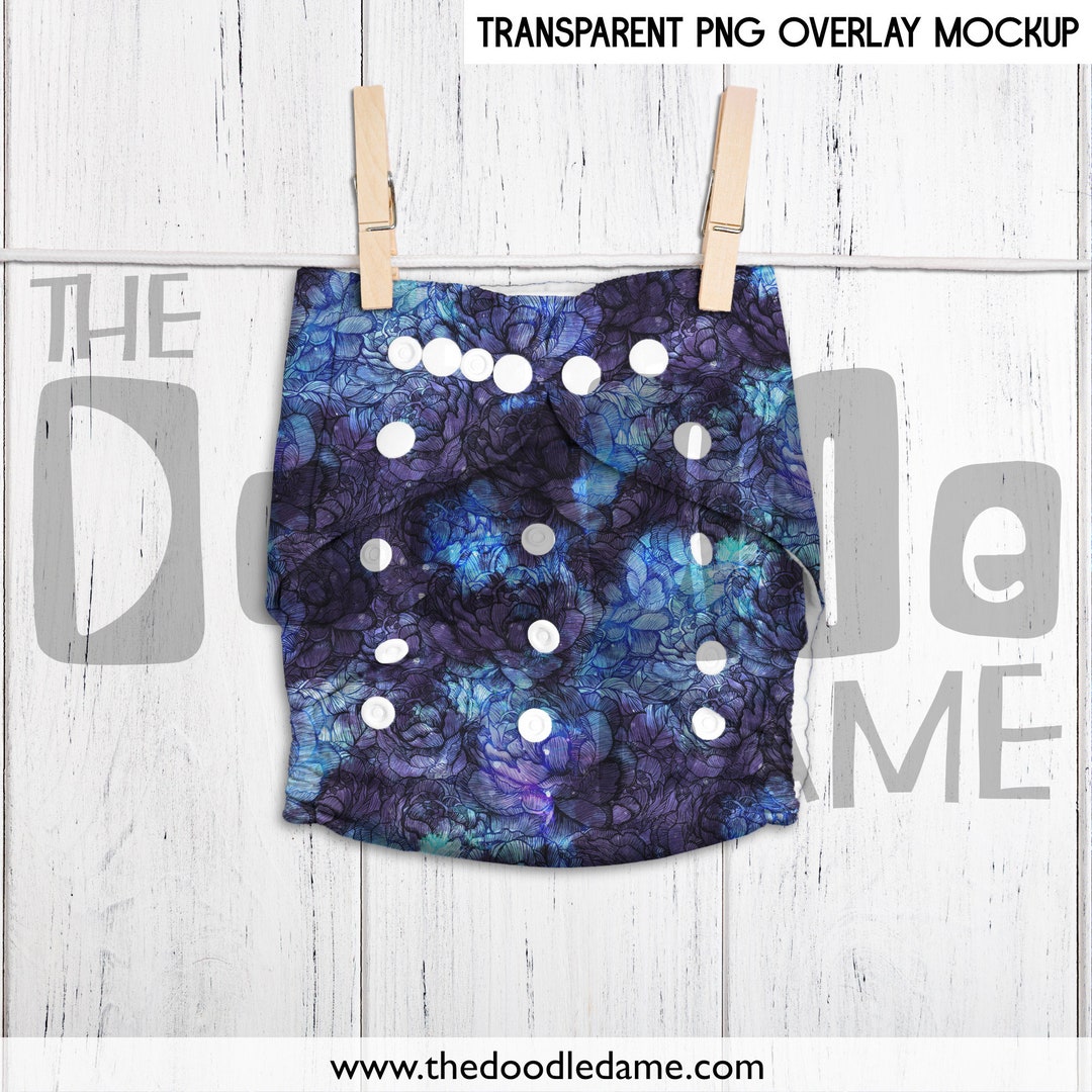 Transparent PNG Overlay Mockup of a Cloth Diaper on Line Basic Mockup ...