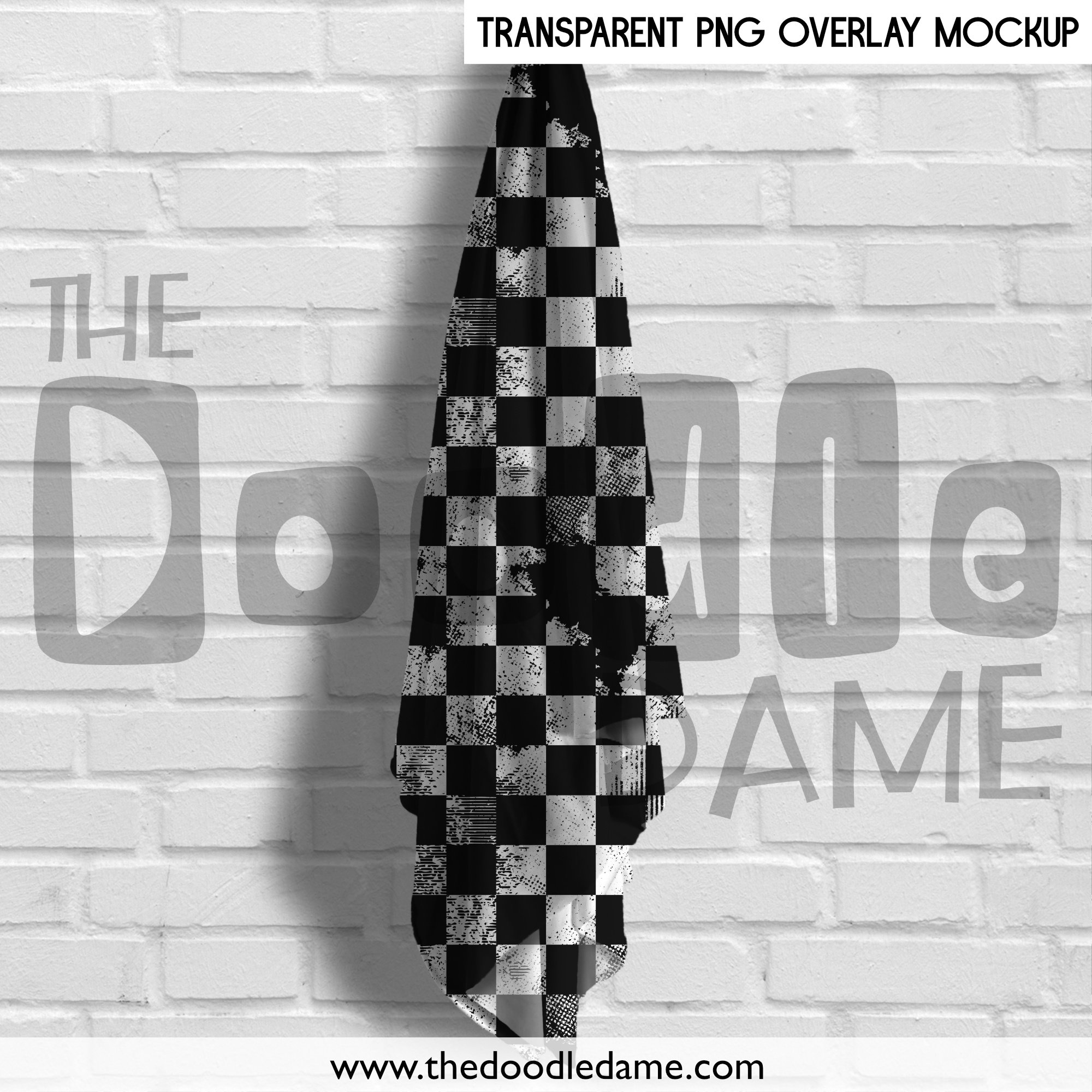 Transparent PNG Overlay Mockup of a Hanging Fabric Basic Mockup Canva ...