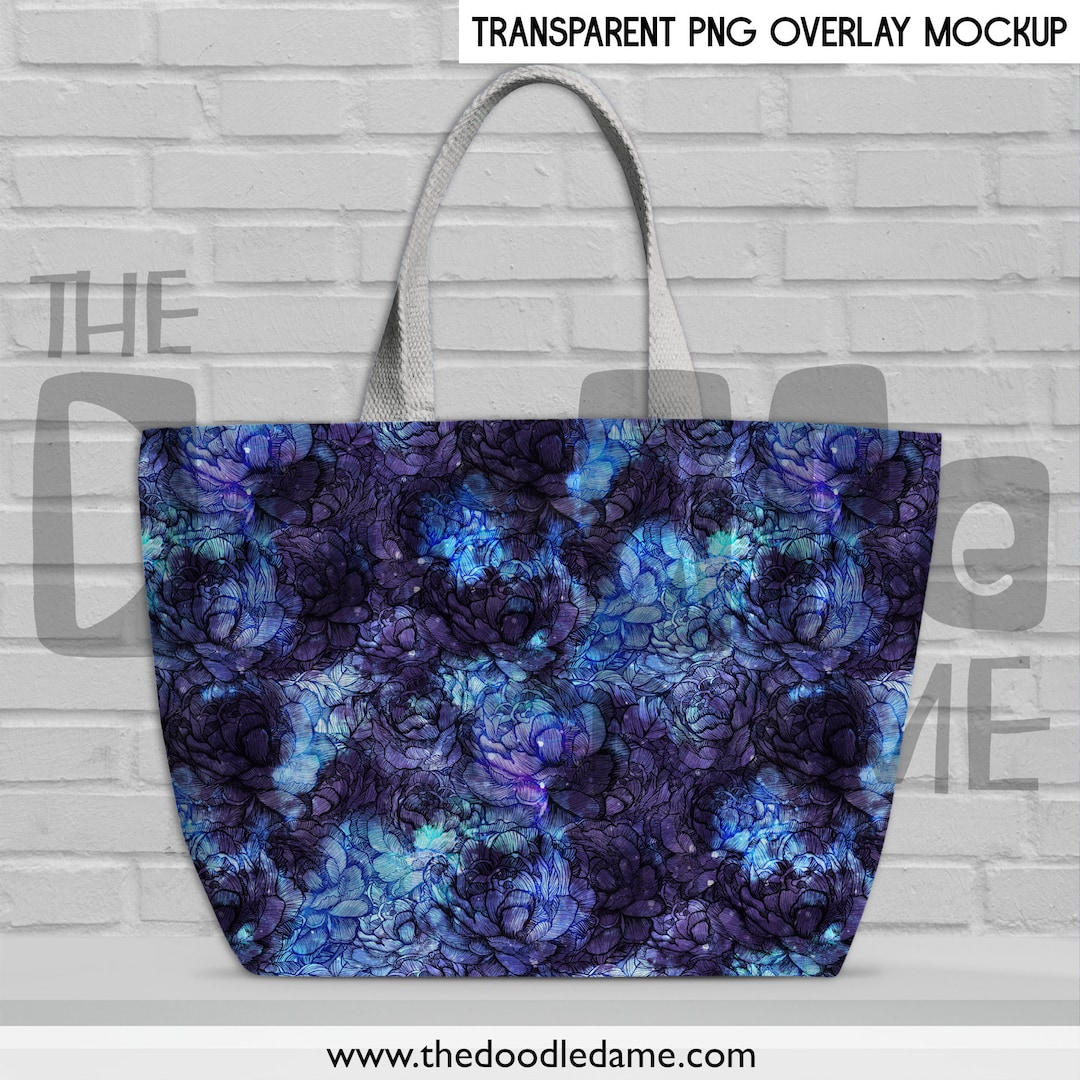 Transparent PNG Overlay Mockup of a Basic Canvas Tote Bag Basic Mockup ...