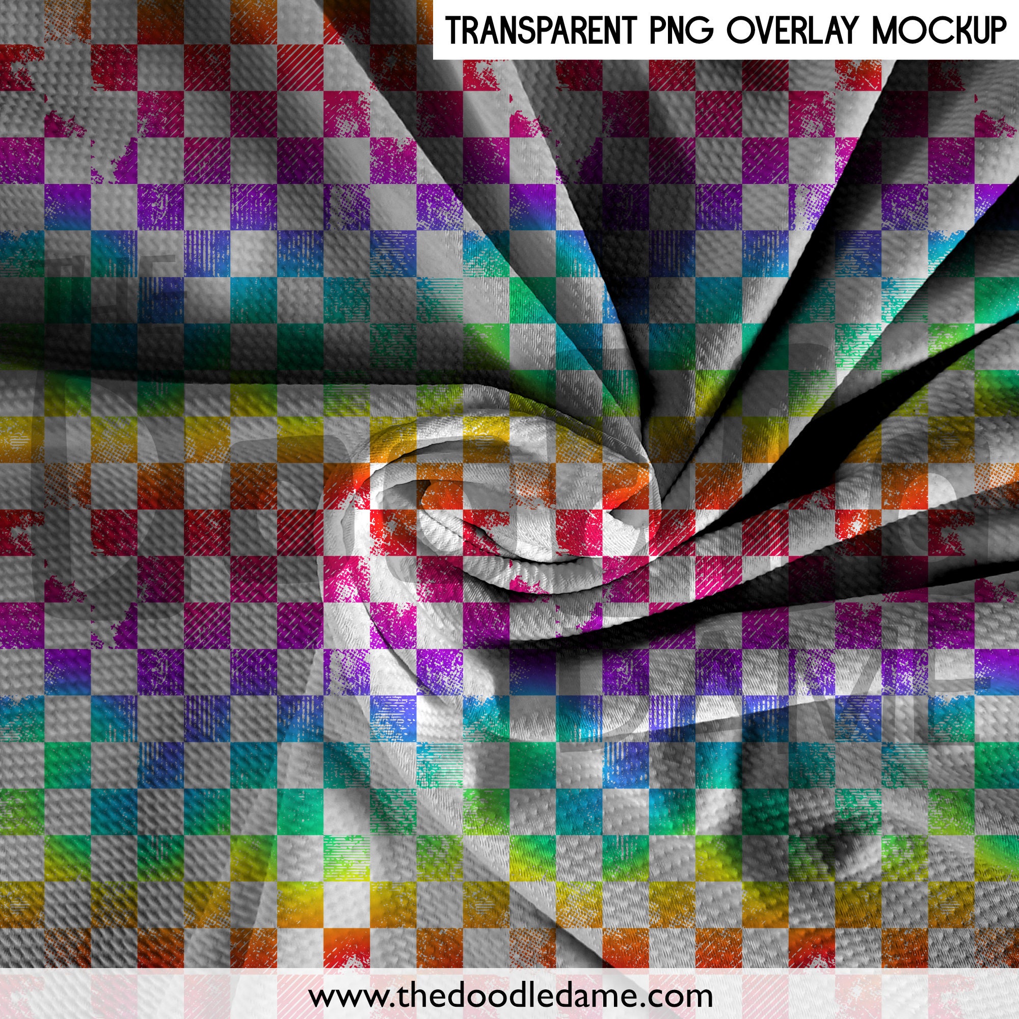 Transparent PNG Overlay Mockup of Twisted Fabric Rib Knit Bullet Fleece ...