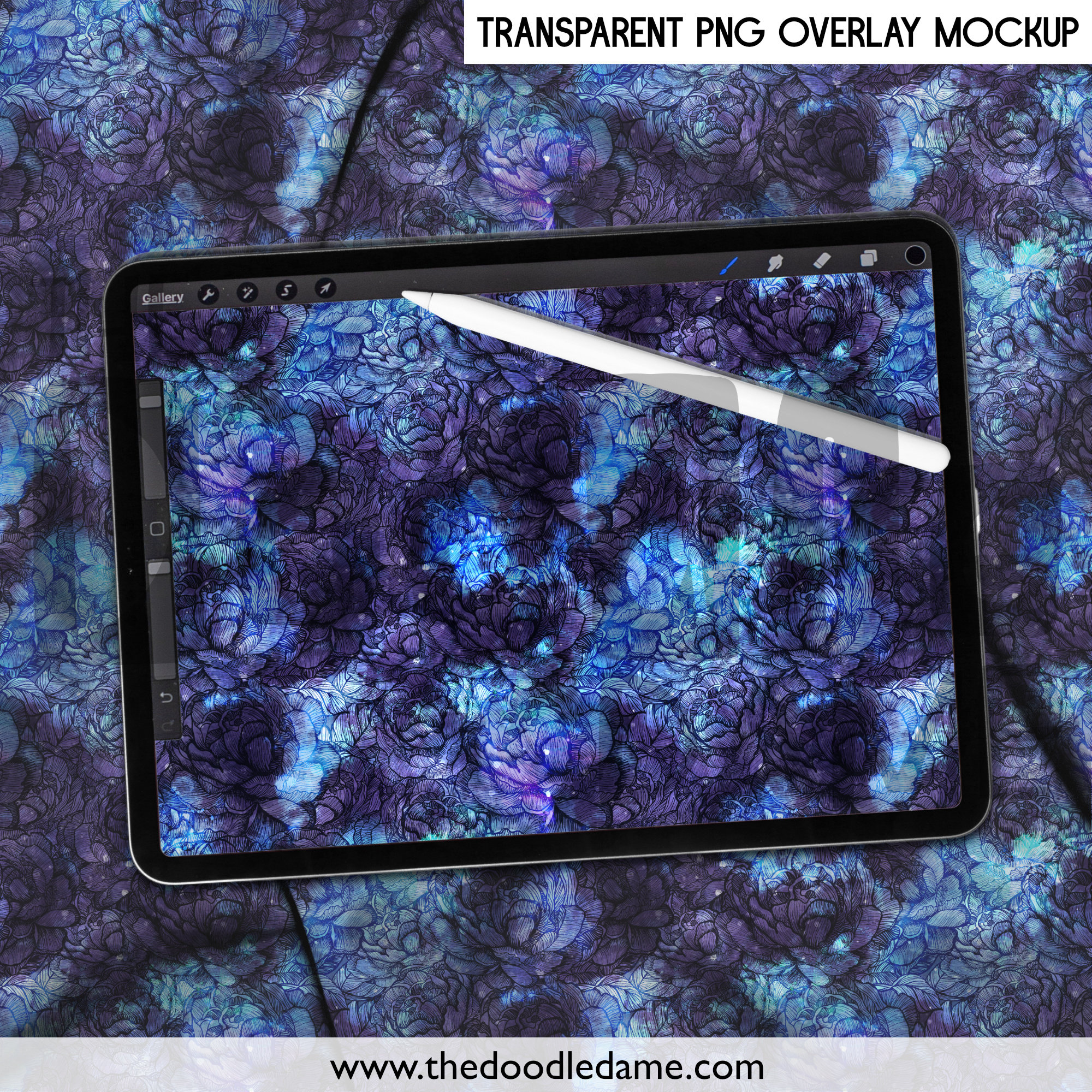 Transparent PNG Overlay Mockup of iPad on Fabric - Basic Mockup - Canva ...