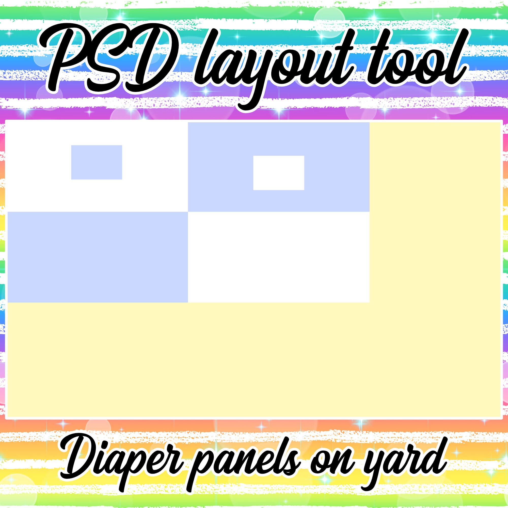 PSD Yard Layout File With Diaper Panels/nappy Panels. Layout Template ...