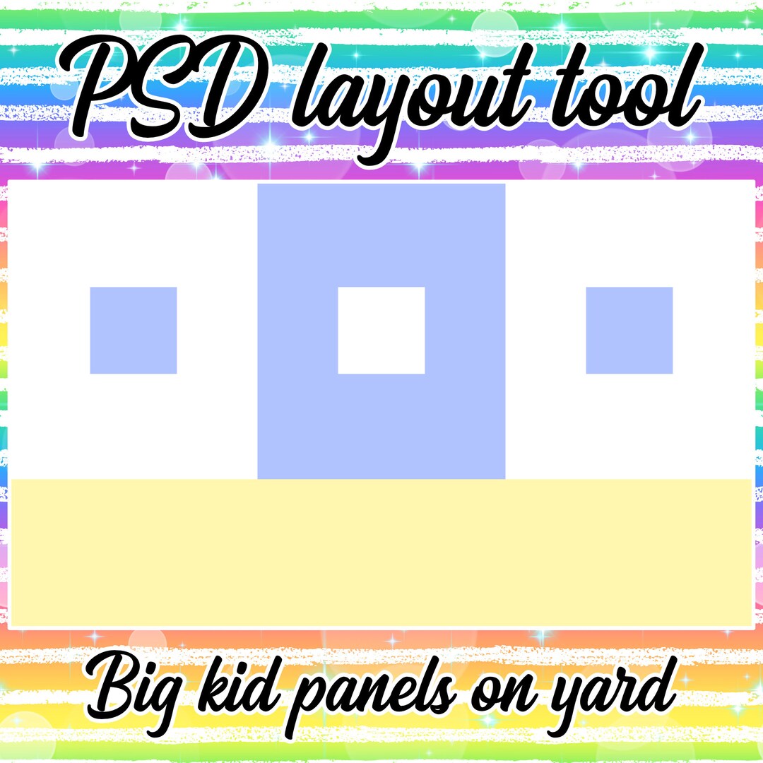 PSD Yard Layout File With Big Kid Panels. Layout Template for Photoshop ...