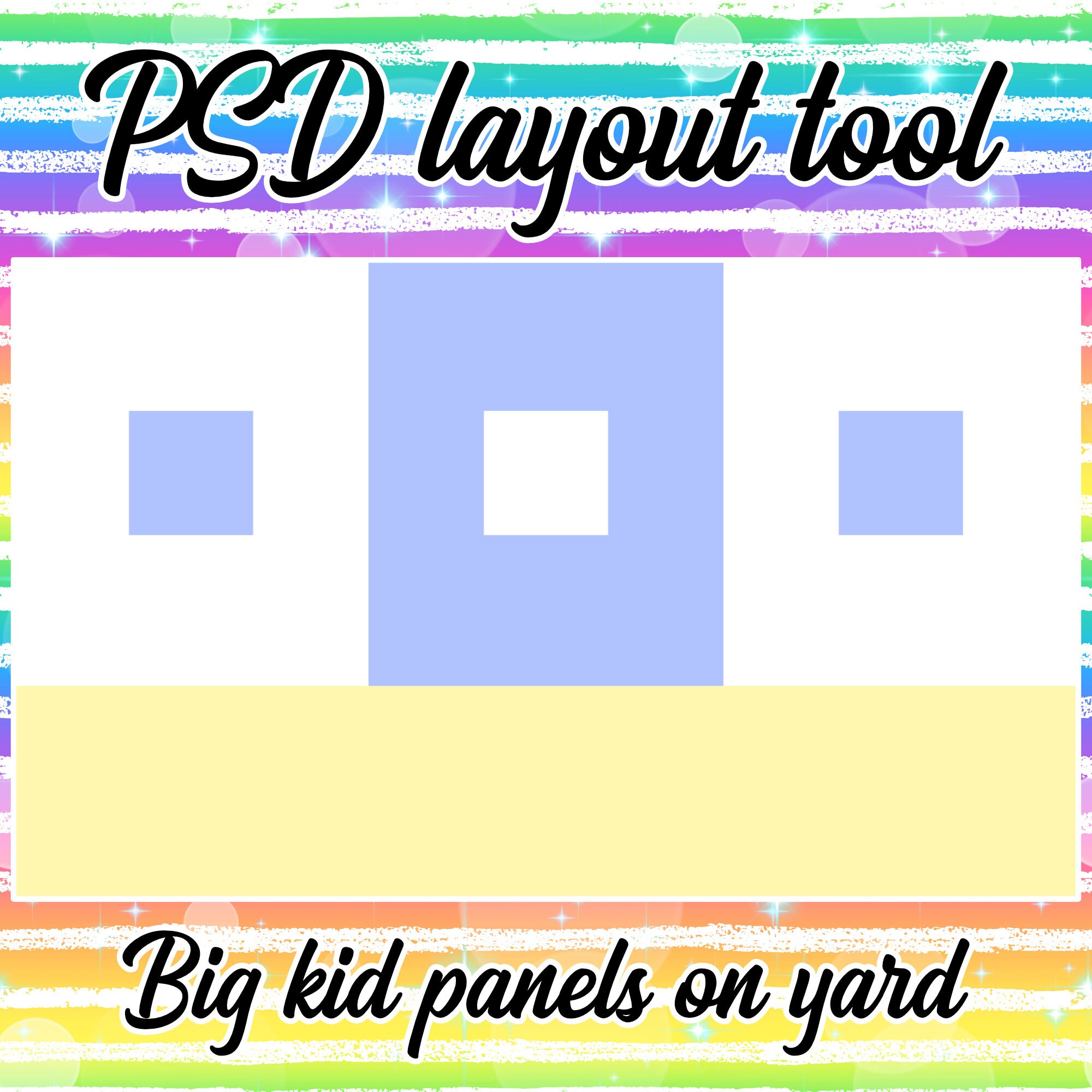 PSD Yard Layout File With Big Kid Panels. Layout Template for Photoshop ...