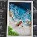 Rectangle Framed Coastal Resin Art, Seaside Epoxy Resin Wall Decor ...