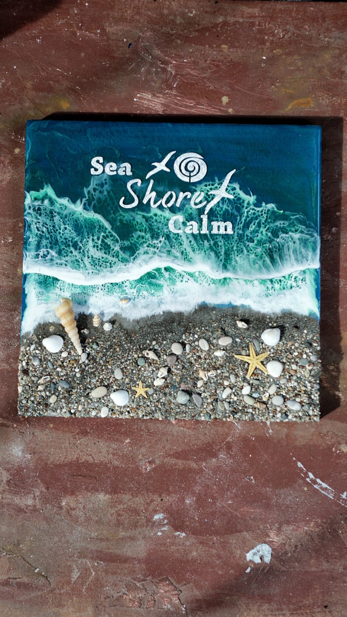 Nautical Resin Wall Art Beach Resin Painting Coastal Epoxy - Etsy