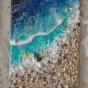 Nautical Small Resin Painting, Coastal 3d Epoxy Wall Art, Realistic ...