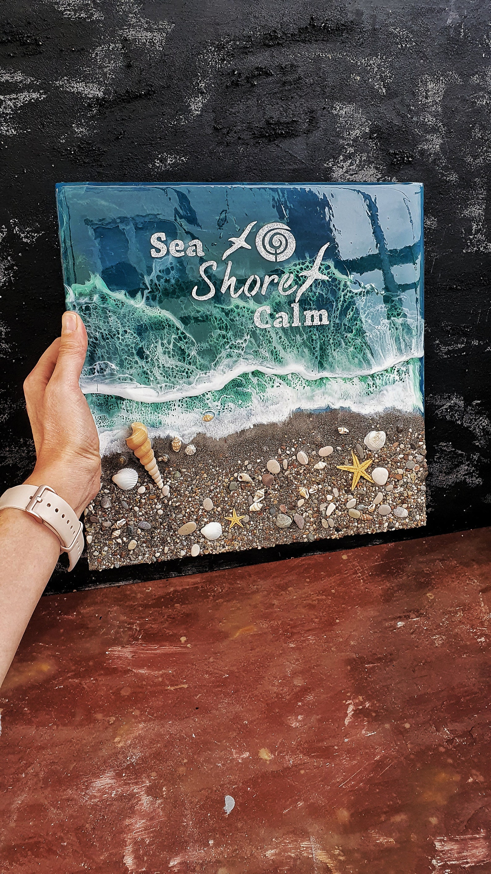 Nautical Resin Wall Art Beach Resin Painting Coastal Epoxy - Etsy