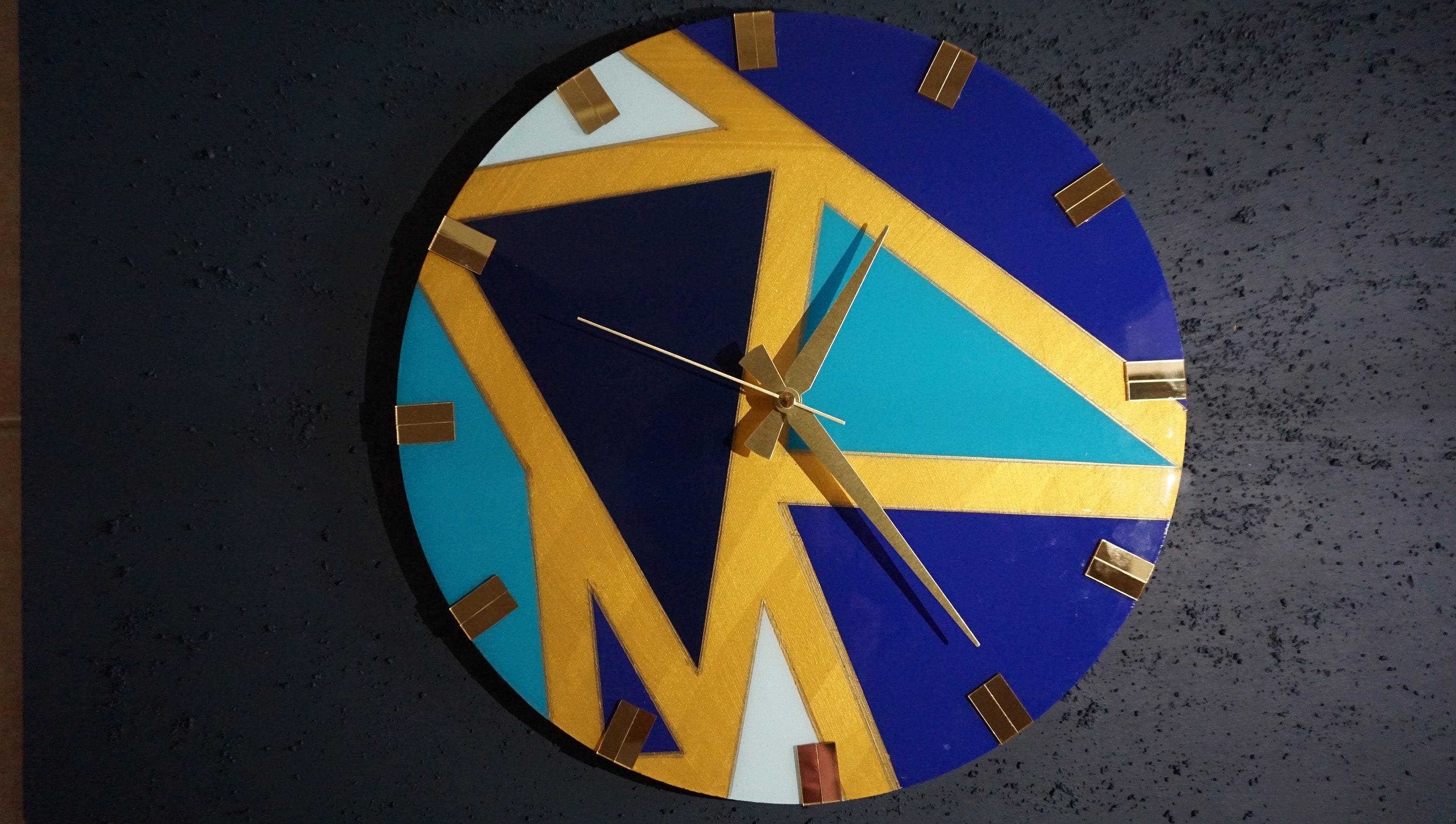 15.8 Modern Colorful Wall Clock Minimalist Wood Clock - Etsy