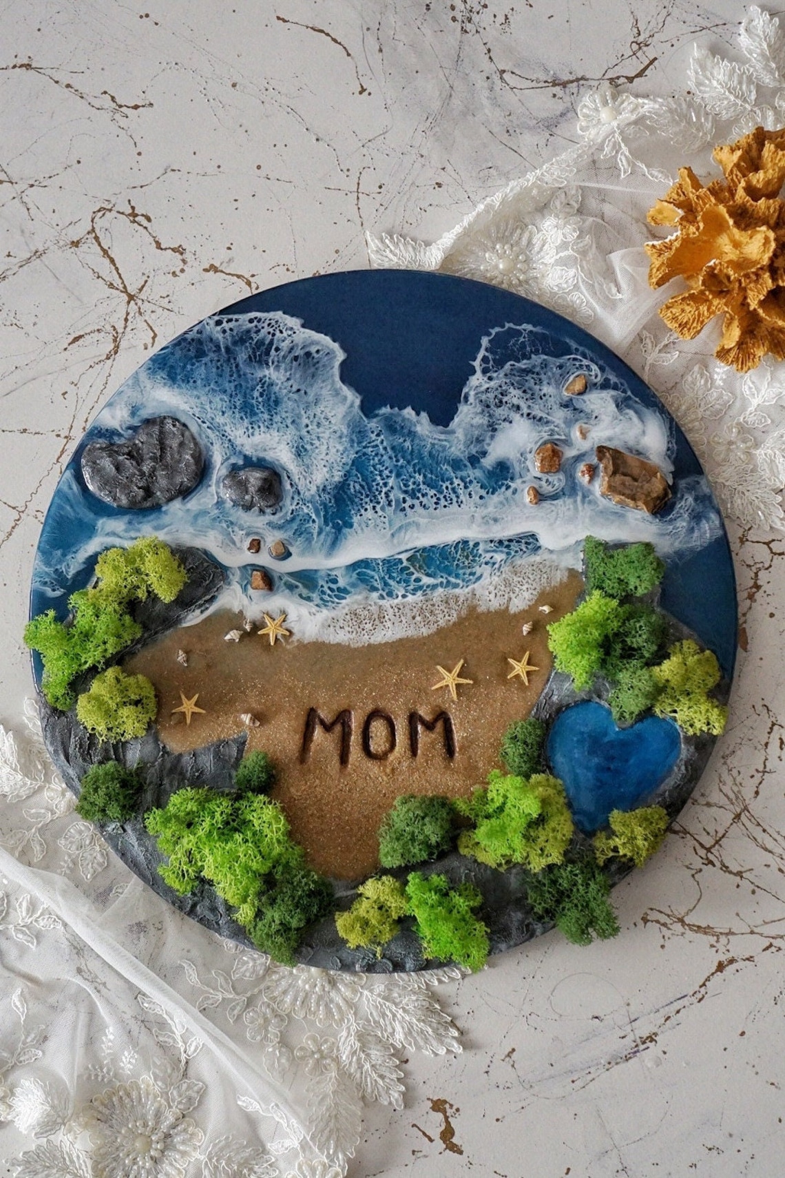 15.8 Personalized Resin Art Gift for Mom Custom Epoxy - Etsy