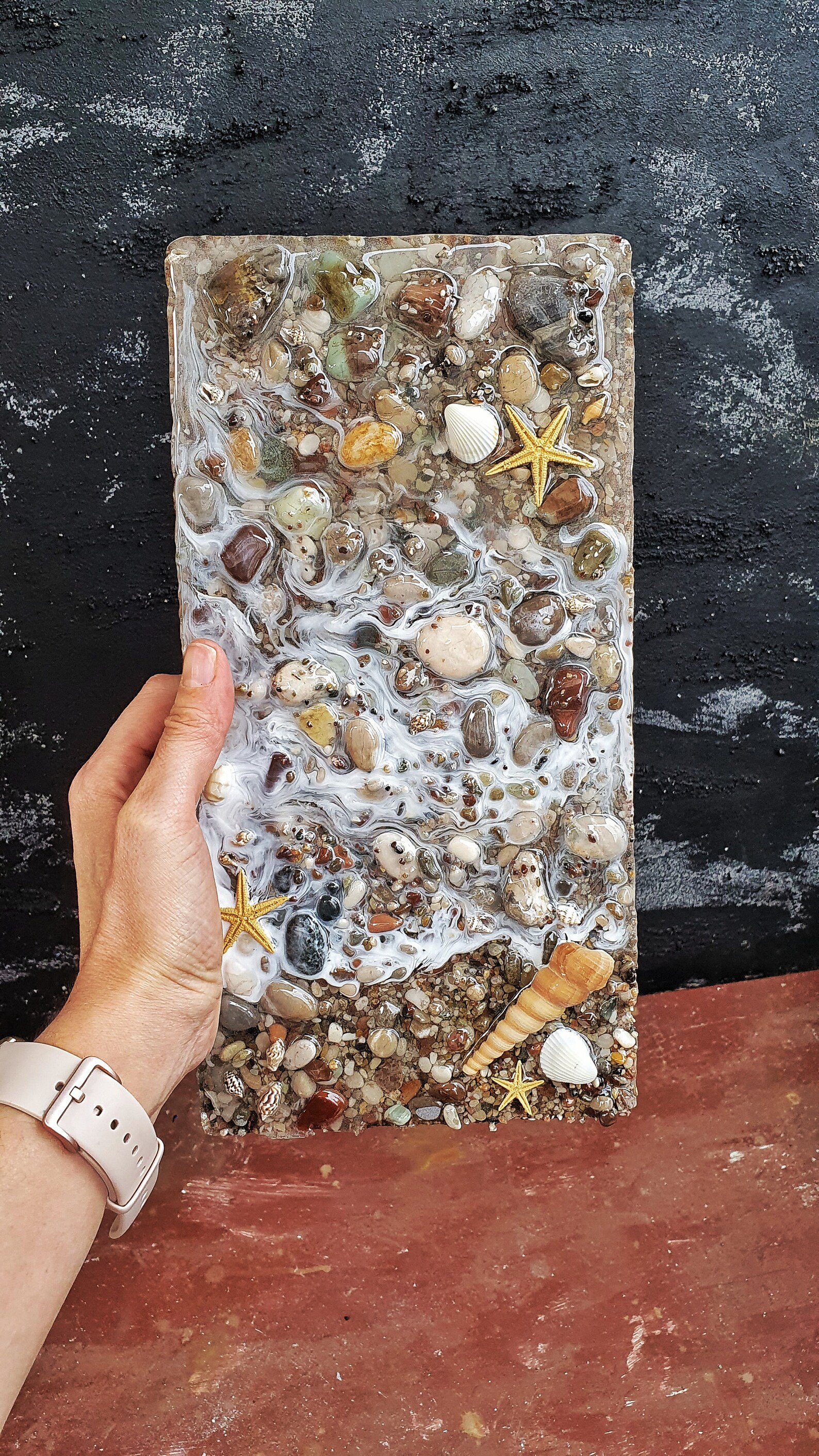 Nautical Resin Wall Art Beach Resin Painting Coastal Epoxy - Etsy