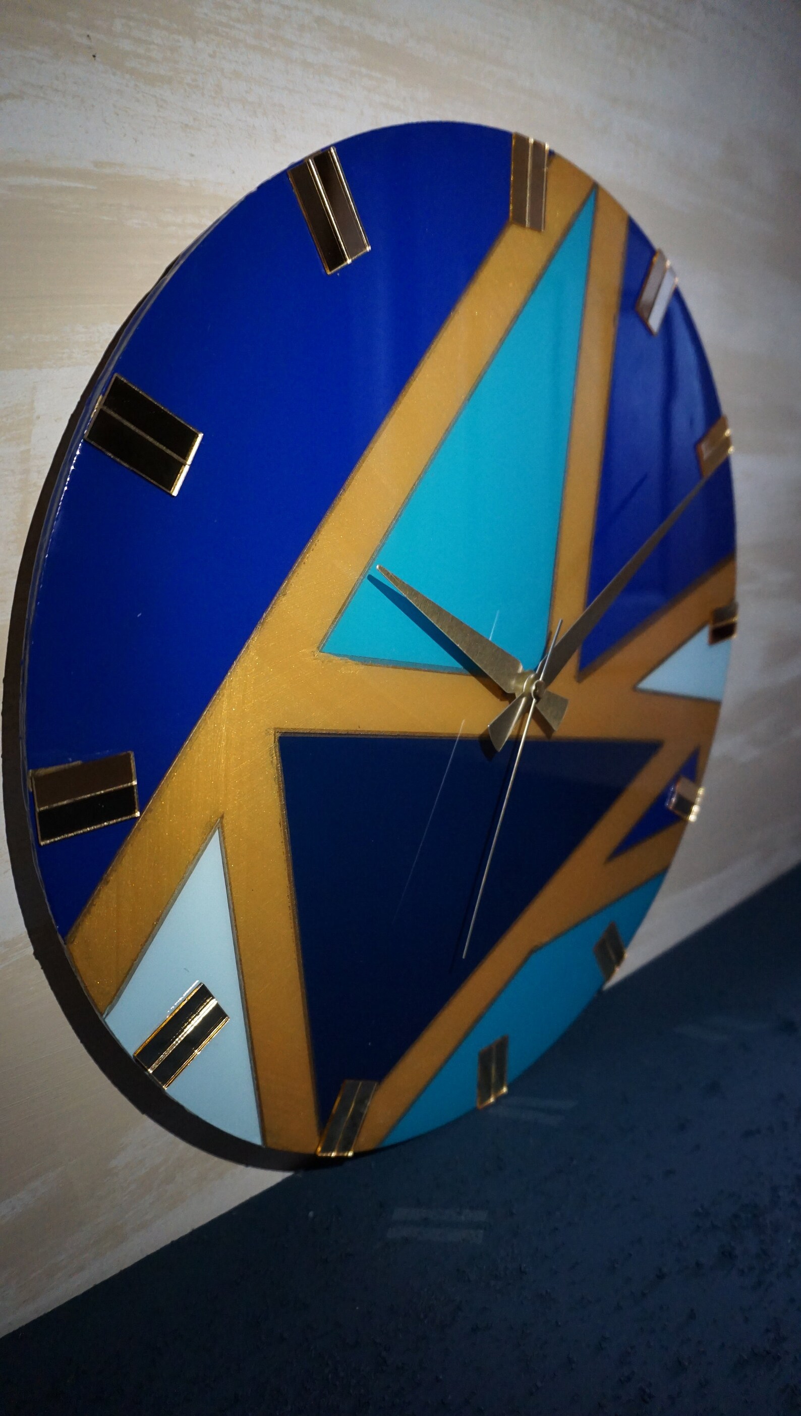 15.8 Modern Colorful Wall Clock Minimalist Wood Clock - Etsy