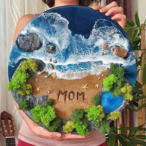 15.8 Personalized Resin Art Gift for Mom Custom Epoxy - Etsy