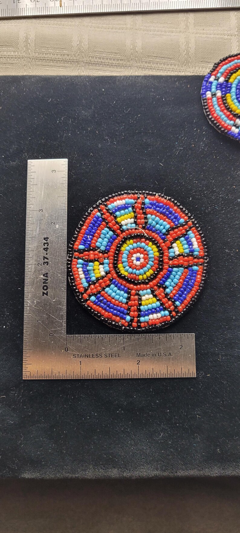 Native American Style Seed Bead Rosettes Patches - Etsy