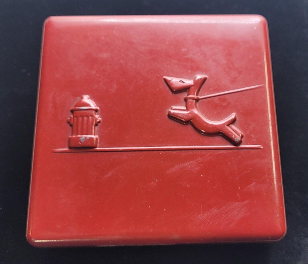 1940s, Stylized Scotty Dog With Fire Hydrant Box With Embossed Metal ...