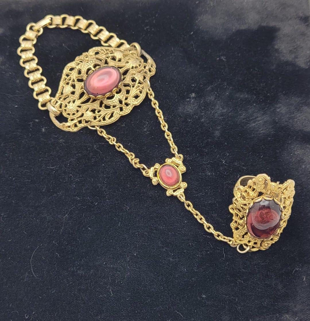 Slave Bracelet Ring Combination Costume Jewelry, 1970s - Etsy