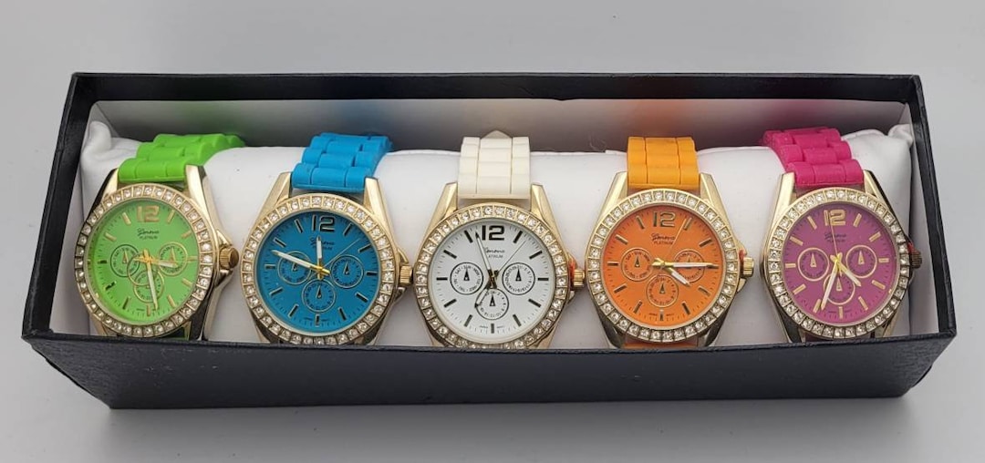 Complete Set Geneva Platinum Series Fashion Watches, 1990s - Etsy