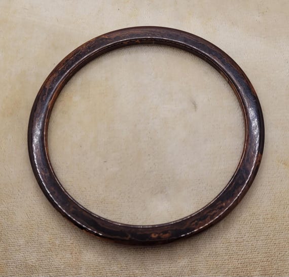 1930s Catalin Bakelite Brown and Tan swirled bangle, … - Gem