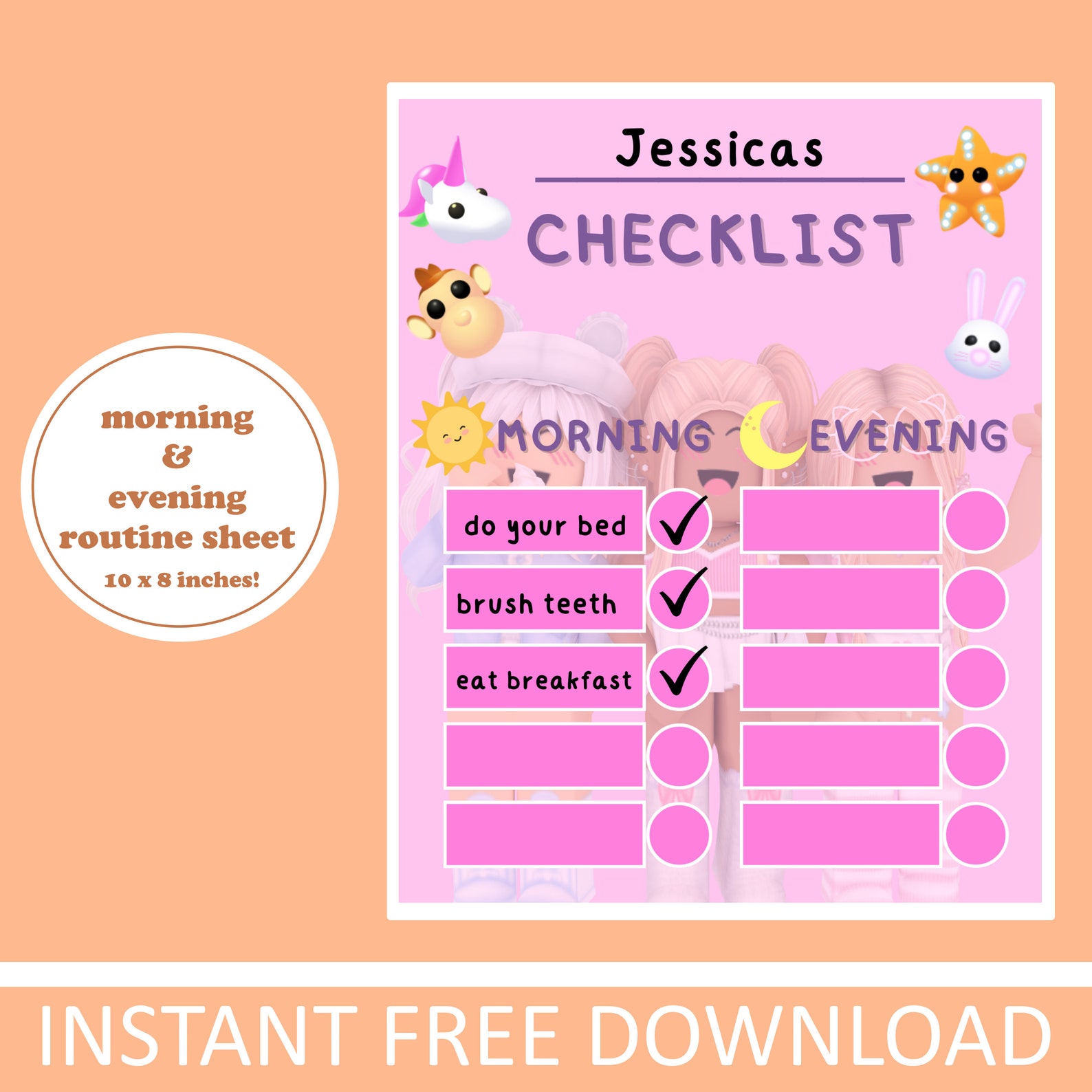 Roblox Reward Chart Roblox Behavior Chart Roblox PNG - Etsy