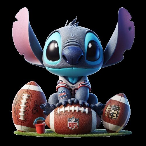 Set of 10 Cute Stitch Football Pngs. Instant Download. Png Format ...