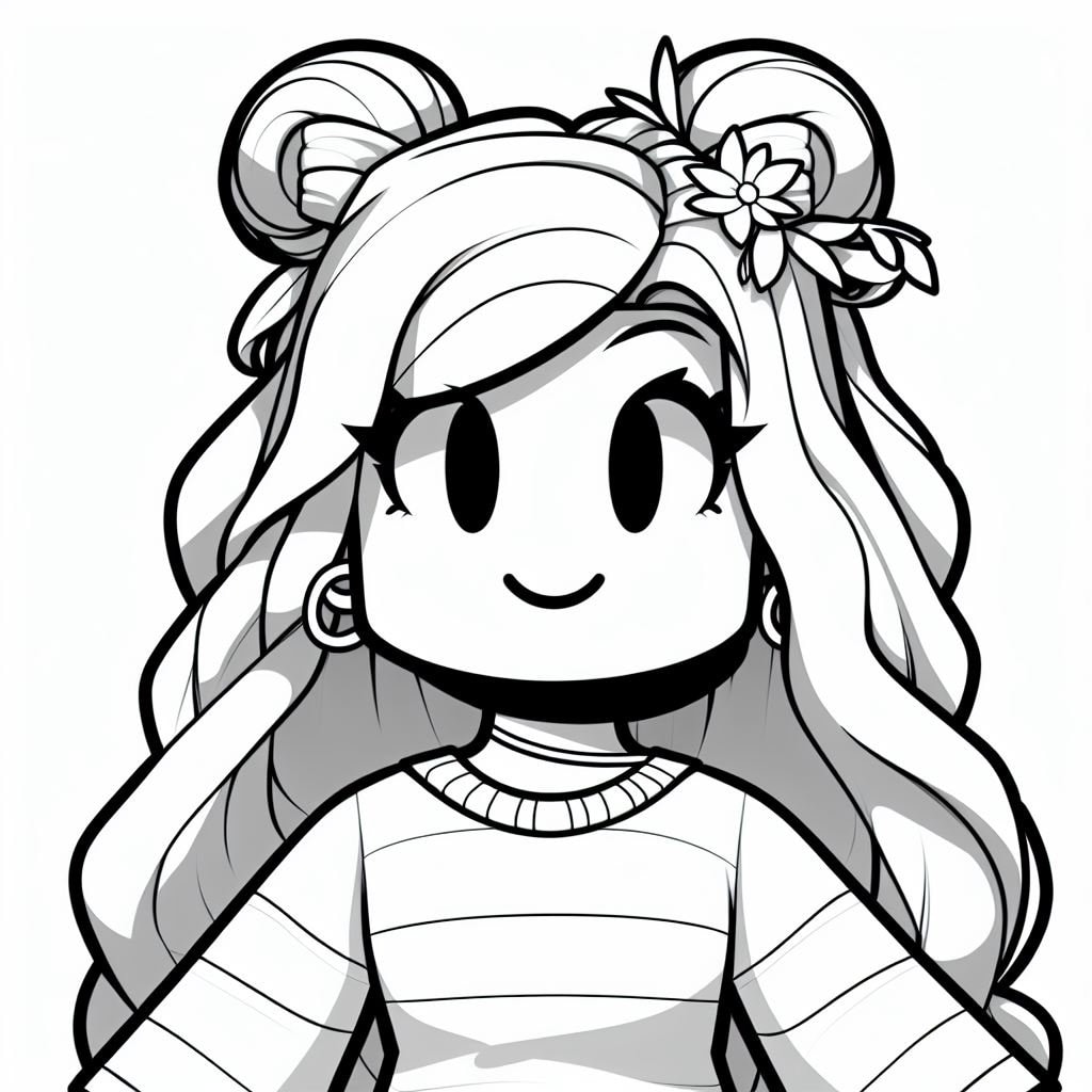 Roblox Girls Clipart JPG Roblox Coloring Book Page Coloring Pages ...