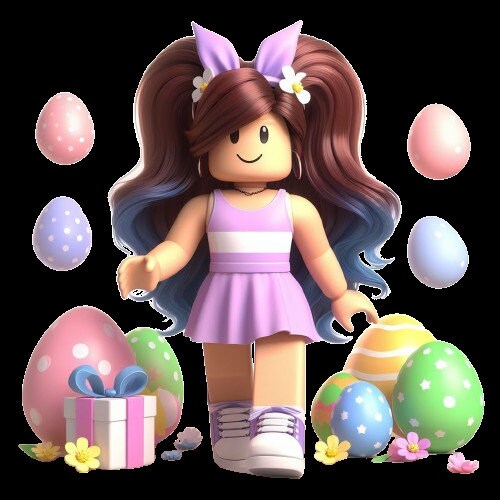 Set of 9 Easter Roblox Girls. Instant Download. Png Format Roblox Girls ...
