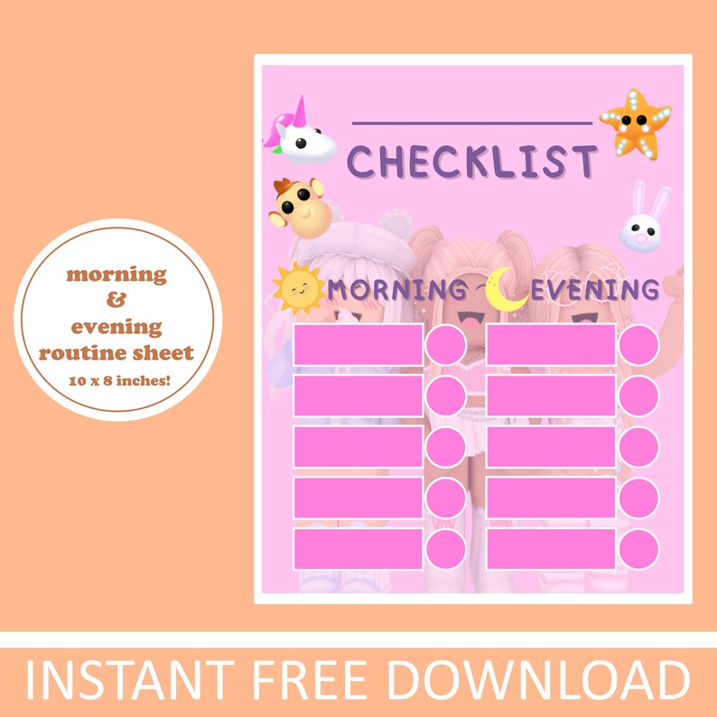Roblox Reward Chart Roblox Behavior Chart Roblox PNG - Etsy