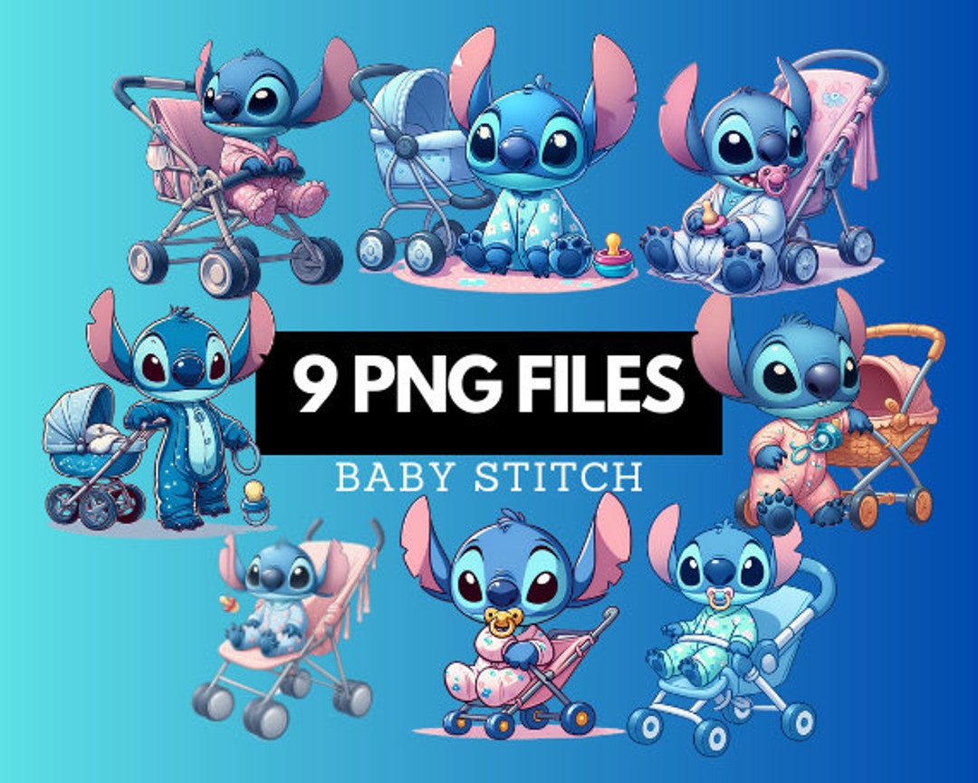 BABY Stitch PNG Set of 9 Adorable Stitch Pngs Instant Download Digital ...