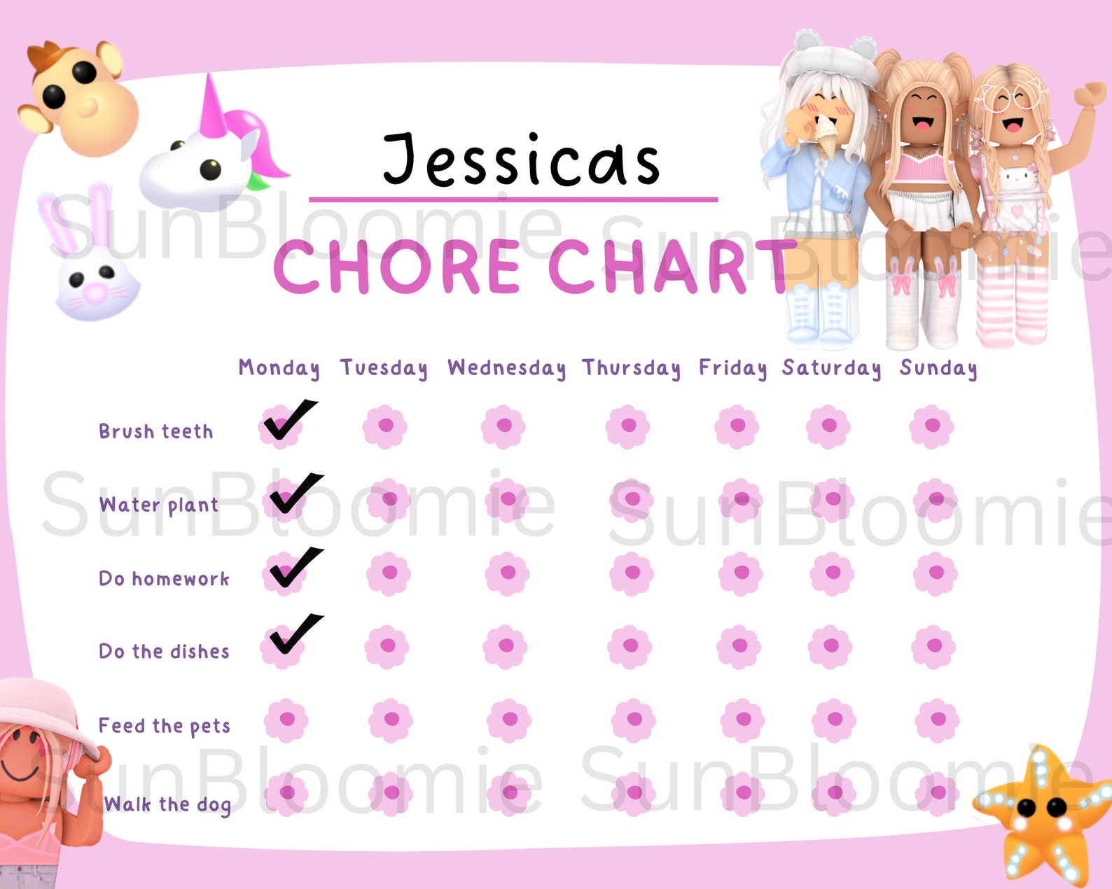 Roblox Reward Chart Roblox Behavior Chart Roblox PNG Roblox SVG Roblox ...