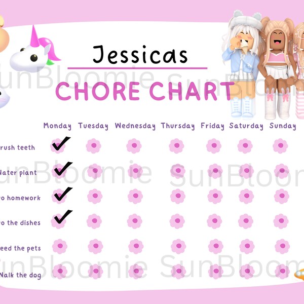 Roblox Behavior Chart - Etsy Australia