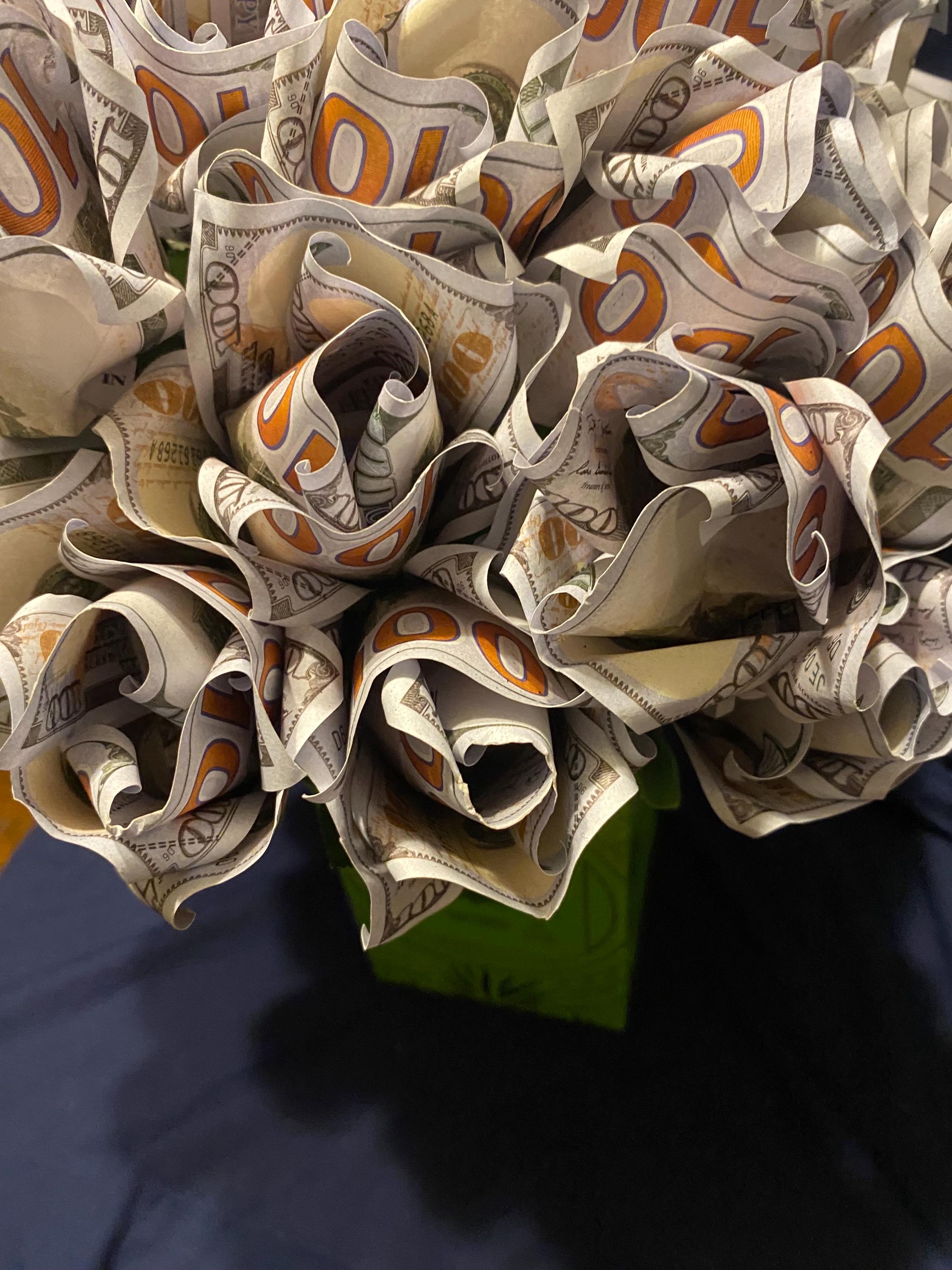 Origami Money Rose Bouquet in Patron Base - Etsy