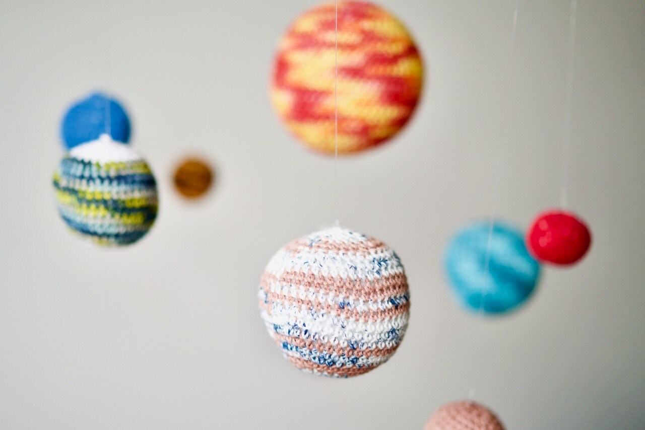 Crochet Solar System Mobile - Etsy