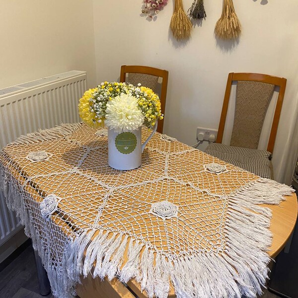 Doily Table Cloth - Etsy UK