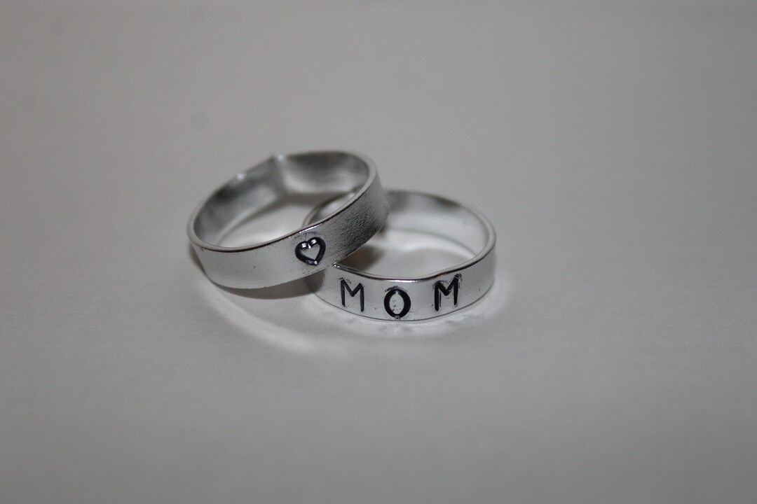 Personalized Stamped Rings - Etsy