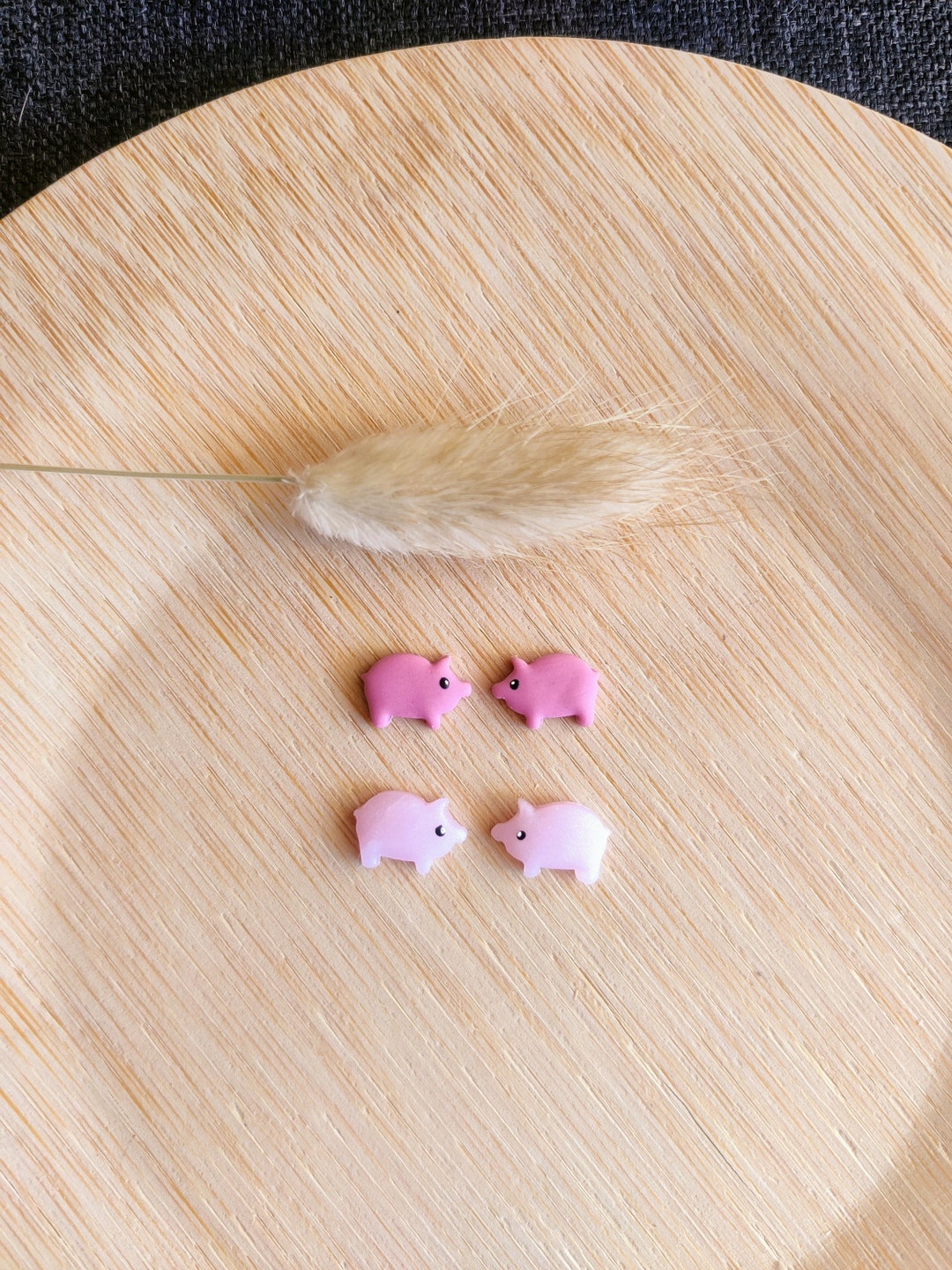 Pig Earrings, Stud, Polymerclay, Clay, Cute Earrings, Earring, Pig ...