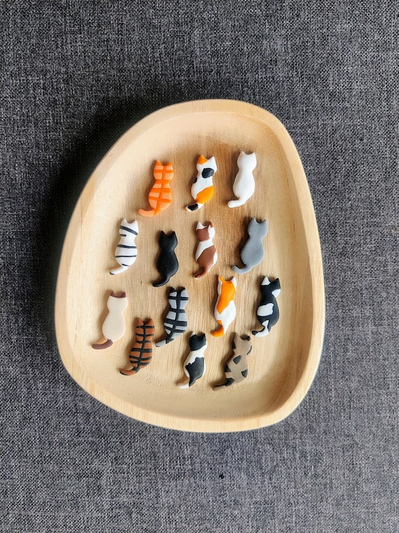 Cat Magnets Black Cat Magnet Magnets Polymerclay Clay - Etsy