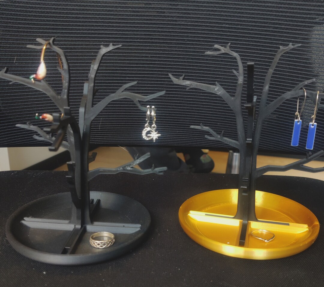 3D Printed Jewelry Tree Stand: Ring & Earring Display - Etsy