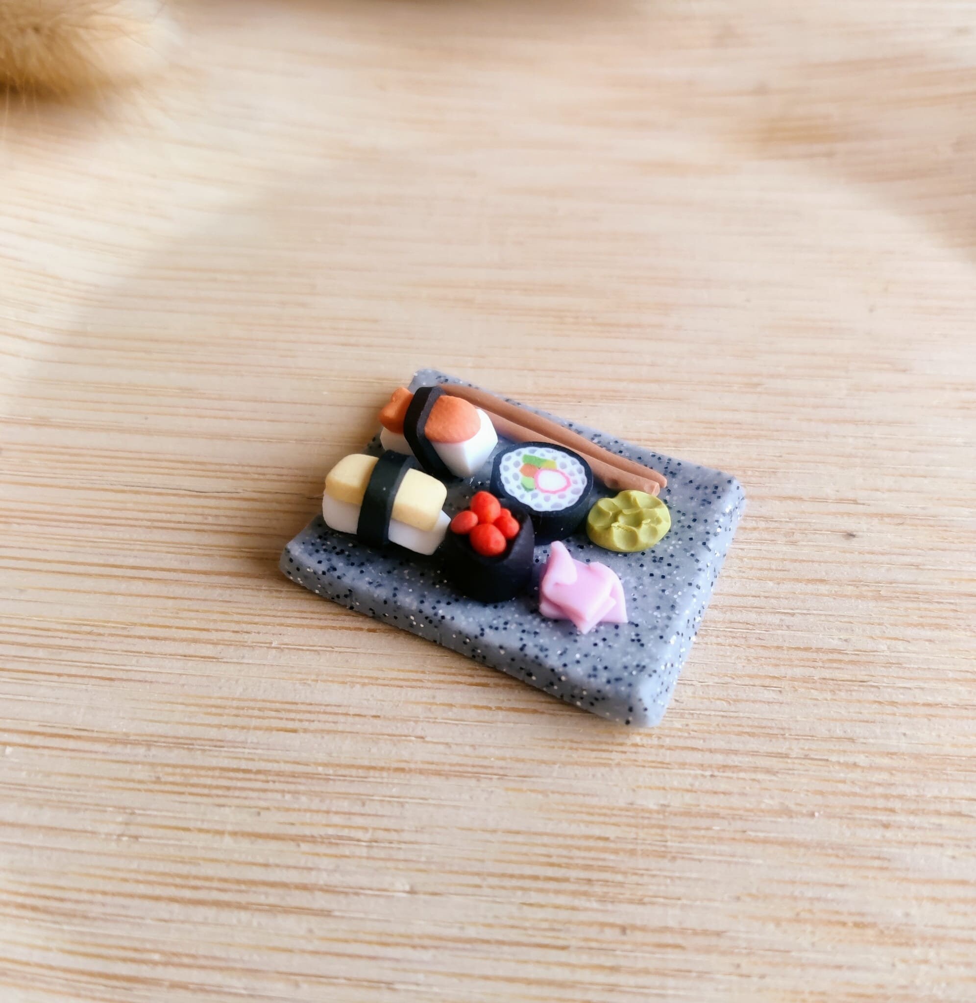 Sushi Magnet Platter Clay Cute Unique Gift Original | Etsy