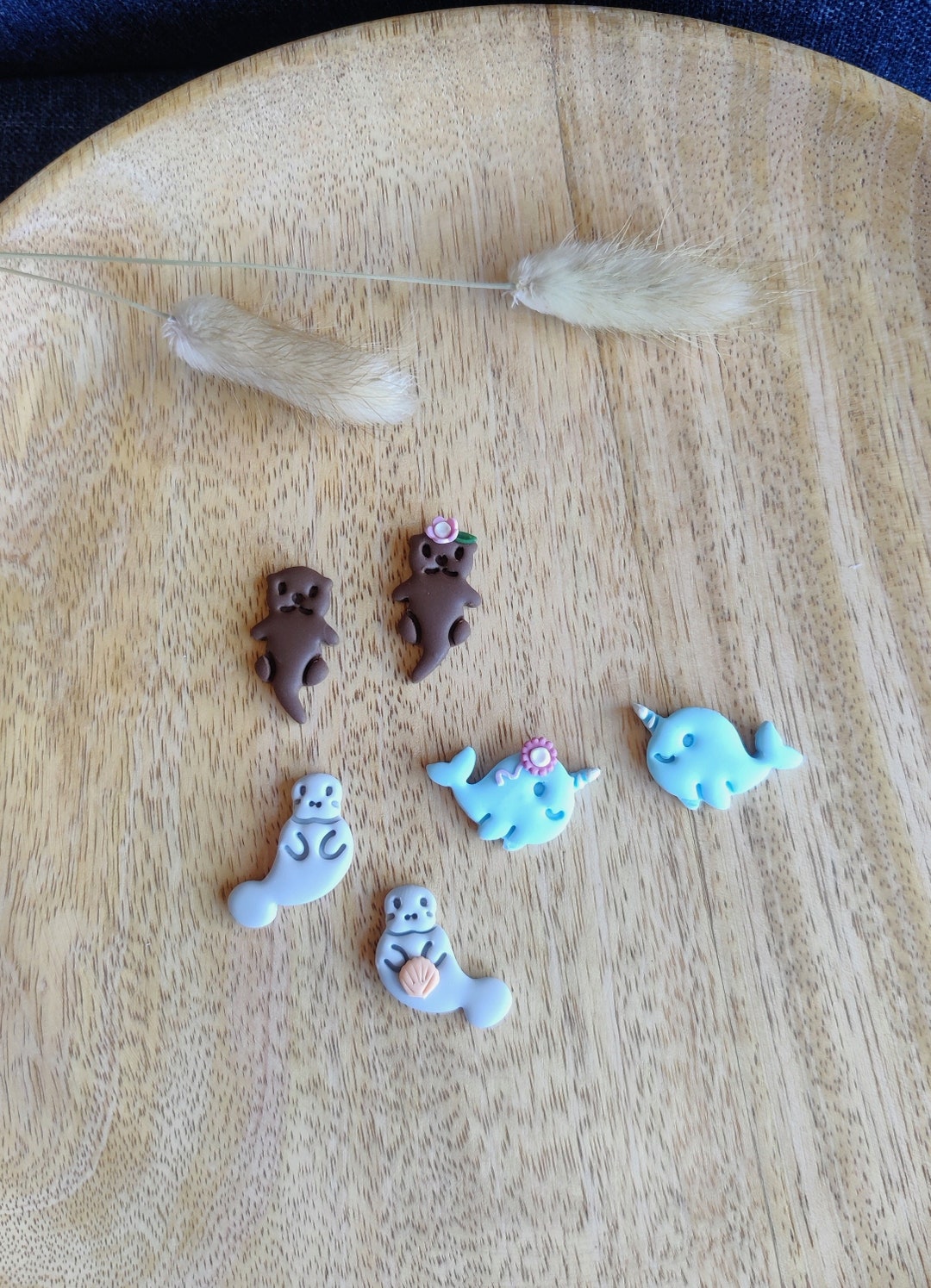 Sea Magnets, Otter Magnet, Narwal Magnet, Manatee Magnet, Clay, Cute ...