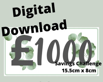 One Pound Savings Challenge, Digital Download, Savings Challenge ...
