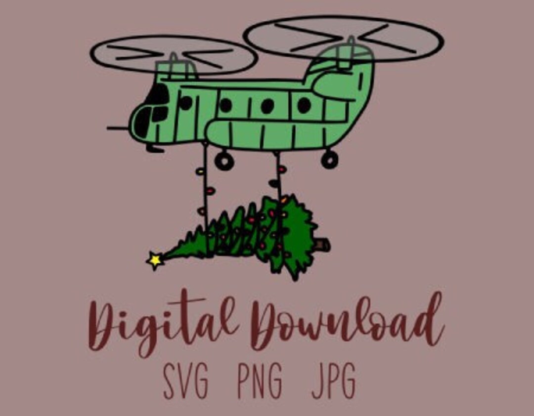 Christmas Chinook Tree Delivery - Digital Download - Etsy