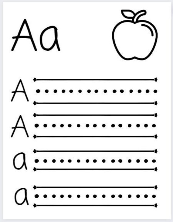 Super Simple Children's Alphabet Workbook - Etsy