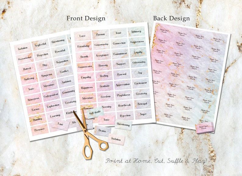 222 Mini Oracle Card for Love Reading | Digital Printable 222 Messages ...