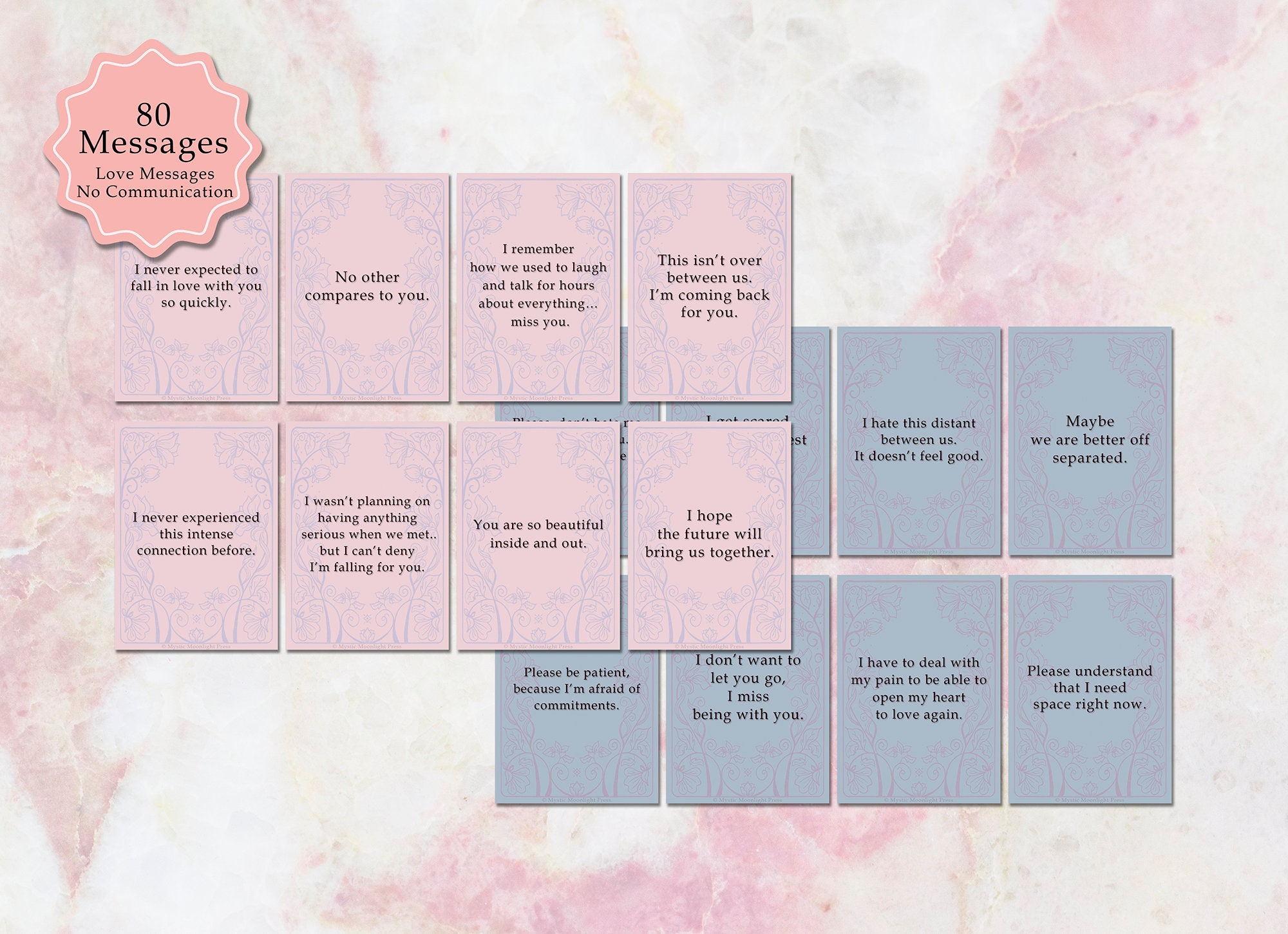 Love Messages No Communication Deck | Printable 80 Messages | INSTANT ...