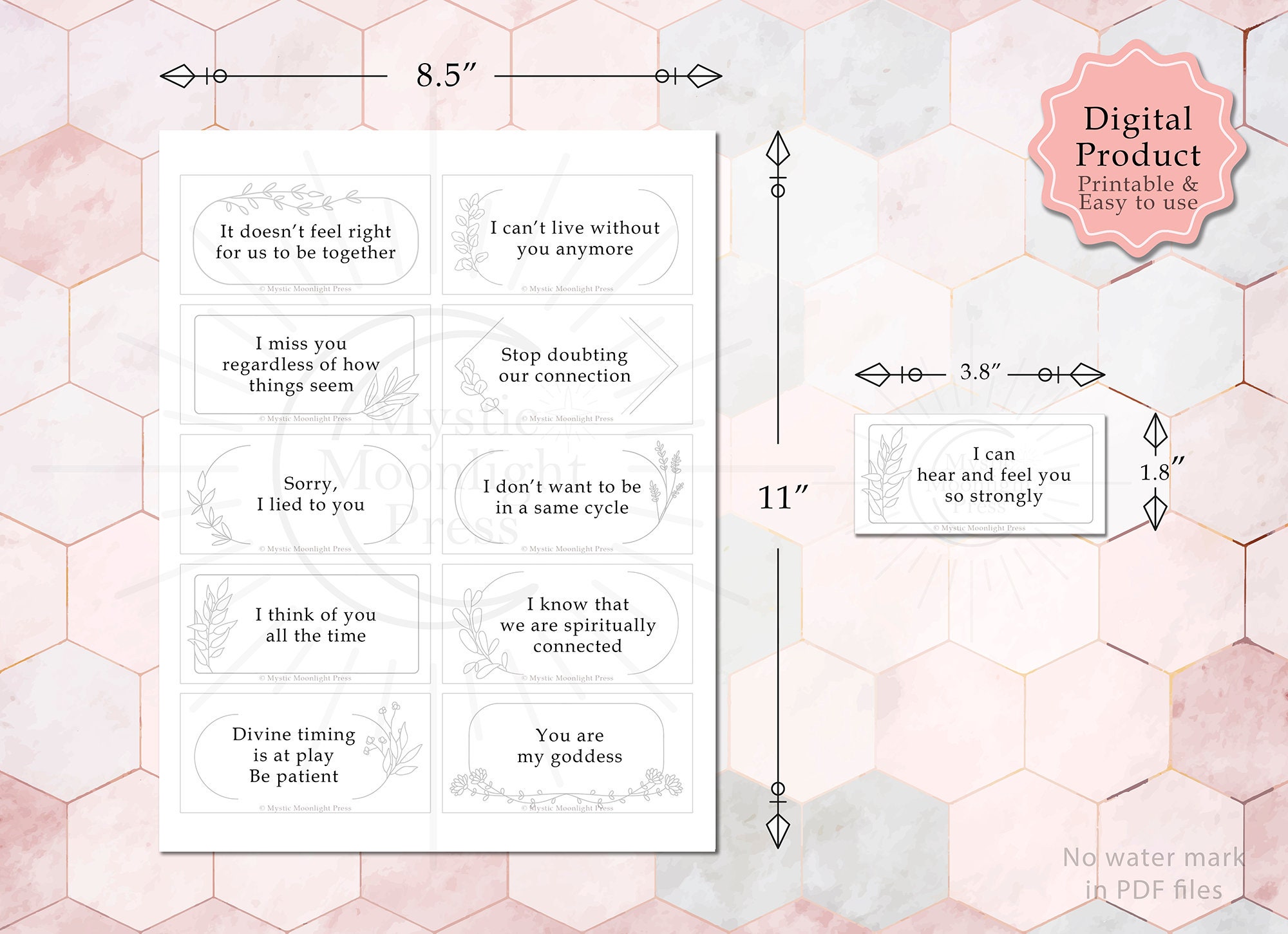 B&W Twin Flame Separation Love Messages Deck | Black and White ...