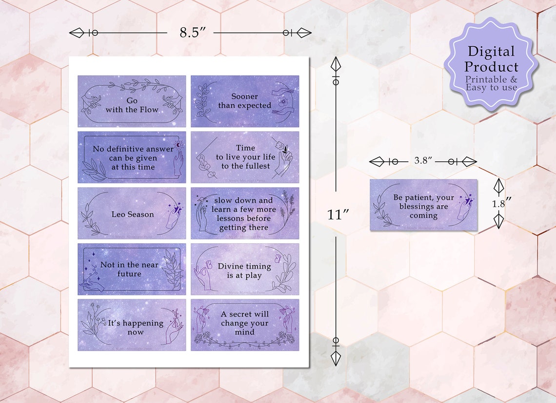 Divine Timing Oracle Cards Deck Printable 120 Channeled Messages ...