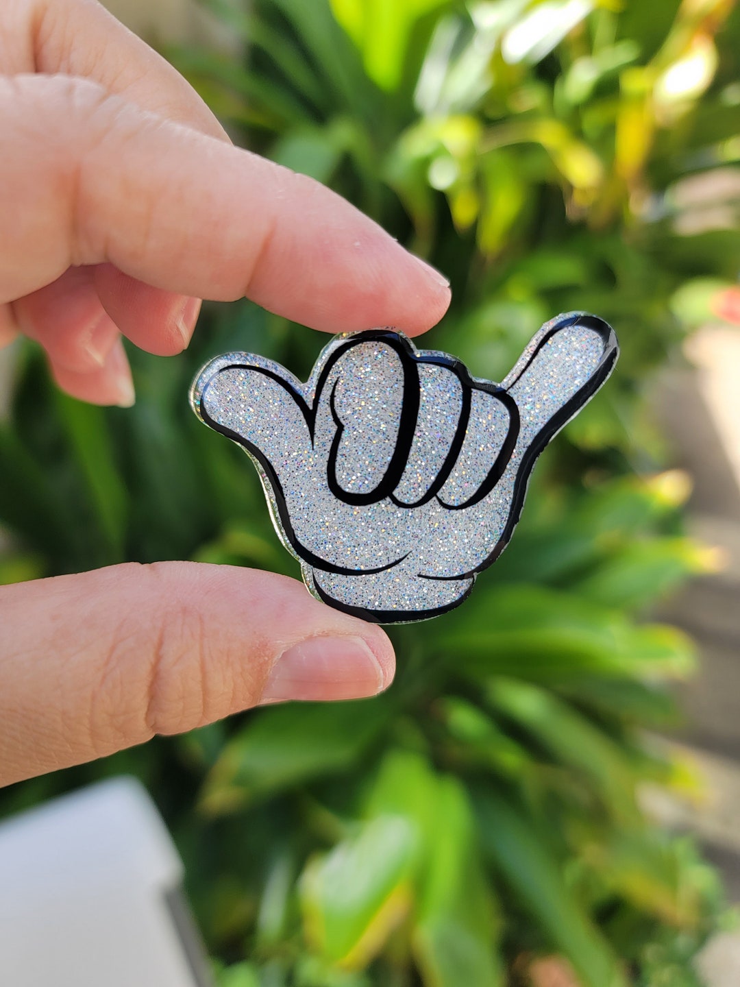 Mouse Shaka Badge Reel, Hawaiian Mouse Hand Badge Reel - Etsy